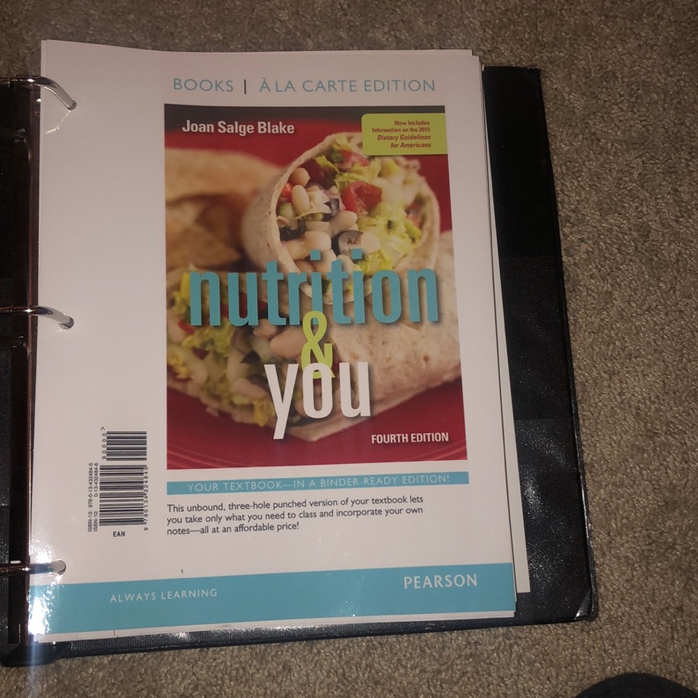 Intro To Nutrition Textbook With Study Notes - Gem